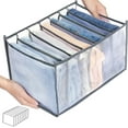 UDIYO Jeans Organizer for Closet, Upgraded Wardrobe Clothes Organizer ...