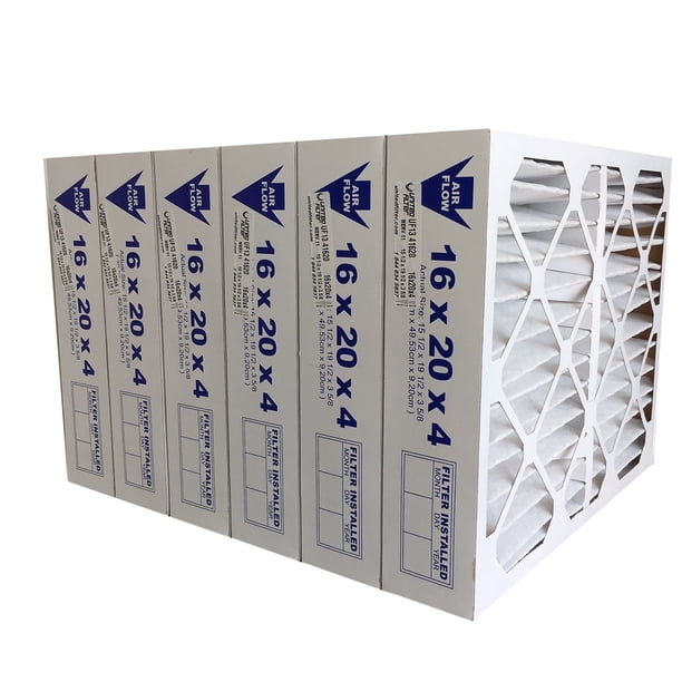 United Filter 16x20x4 MERV 13 Pleated HVAC AC Furnace Air Filters (6 ...