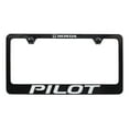 Honda Pilot Black Powder Coated Zinc Metal License Plate Frame Holder ...