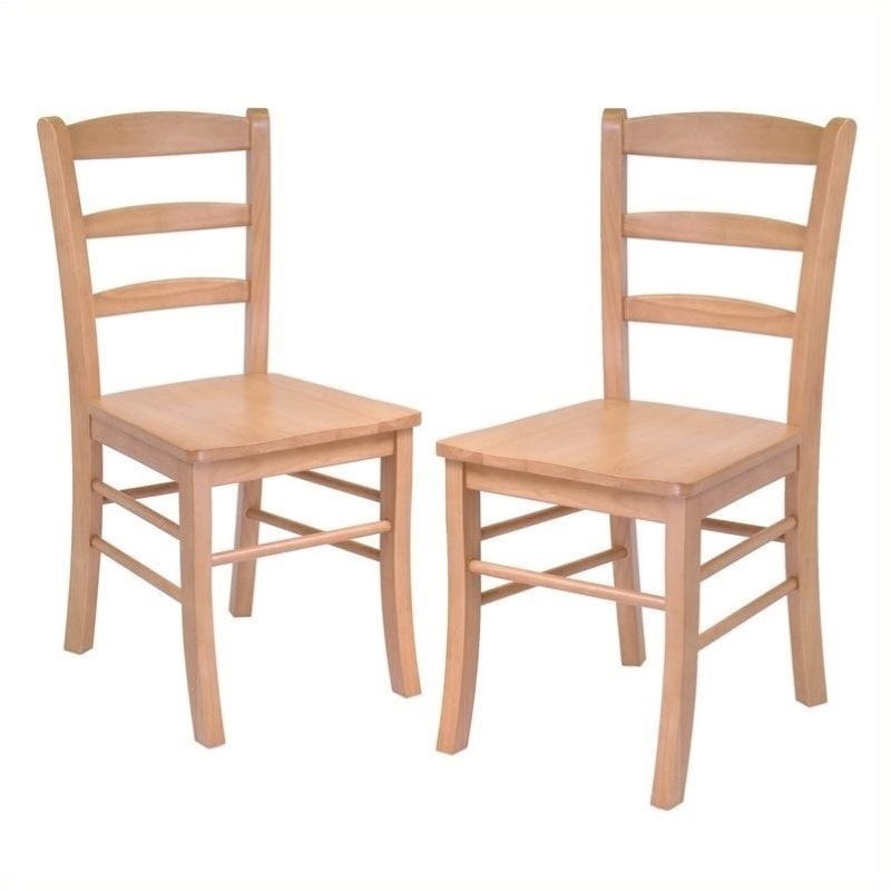 Pemberly Row Dining Chair in Light Oak Finish (Set of 2) - Walmart.com