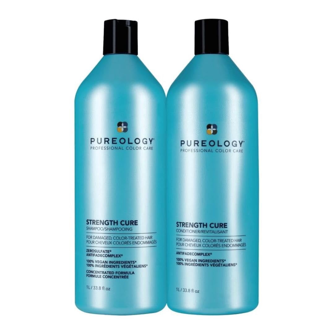 Pureology Strength Cure Strengthening Shampoo & Conditioner Bundle ...