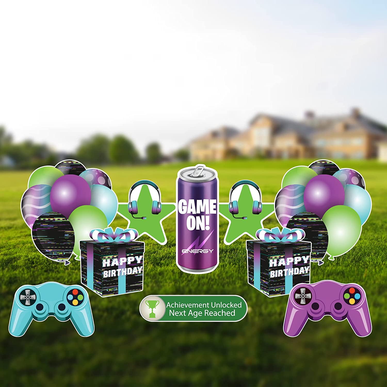 VictoryStore Video Gamer Birthday Decorations Set, Video Game Themed ...