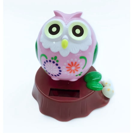 Cute Nodding Owl Solar Powered Dancing Flip Flap Car Home Desk Dancer ...