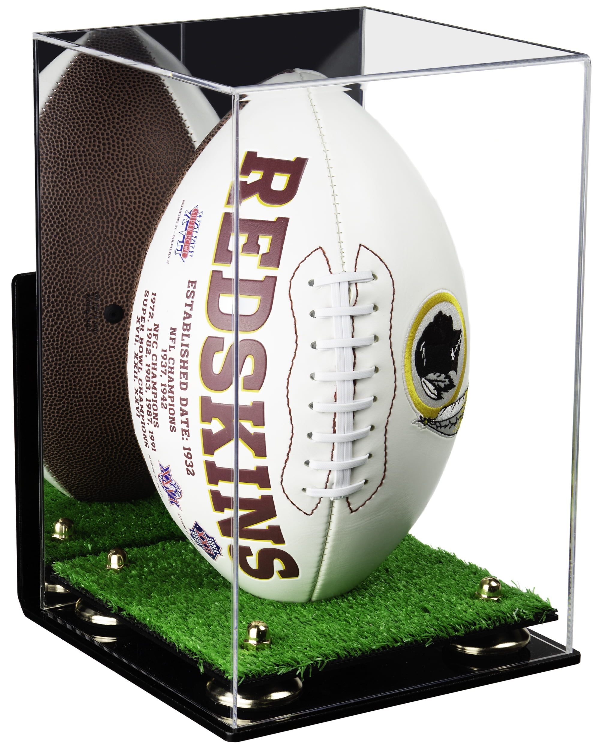 Deluxe Acrylic Football Display Case Vertical with Mirror, Wall Mount ...