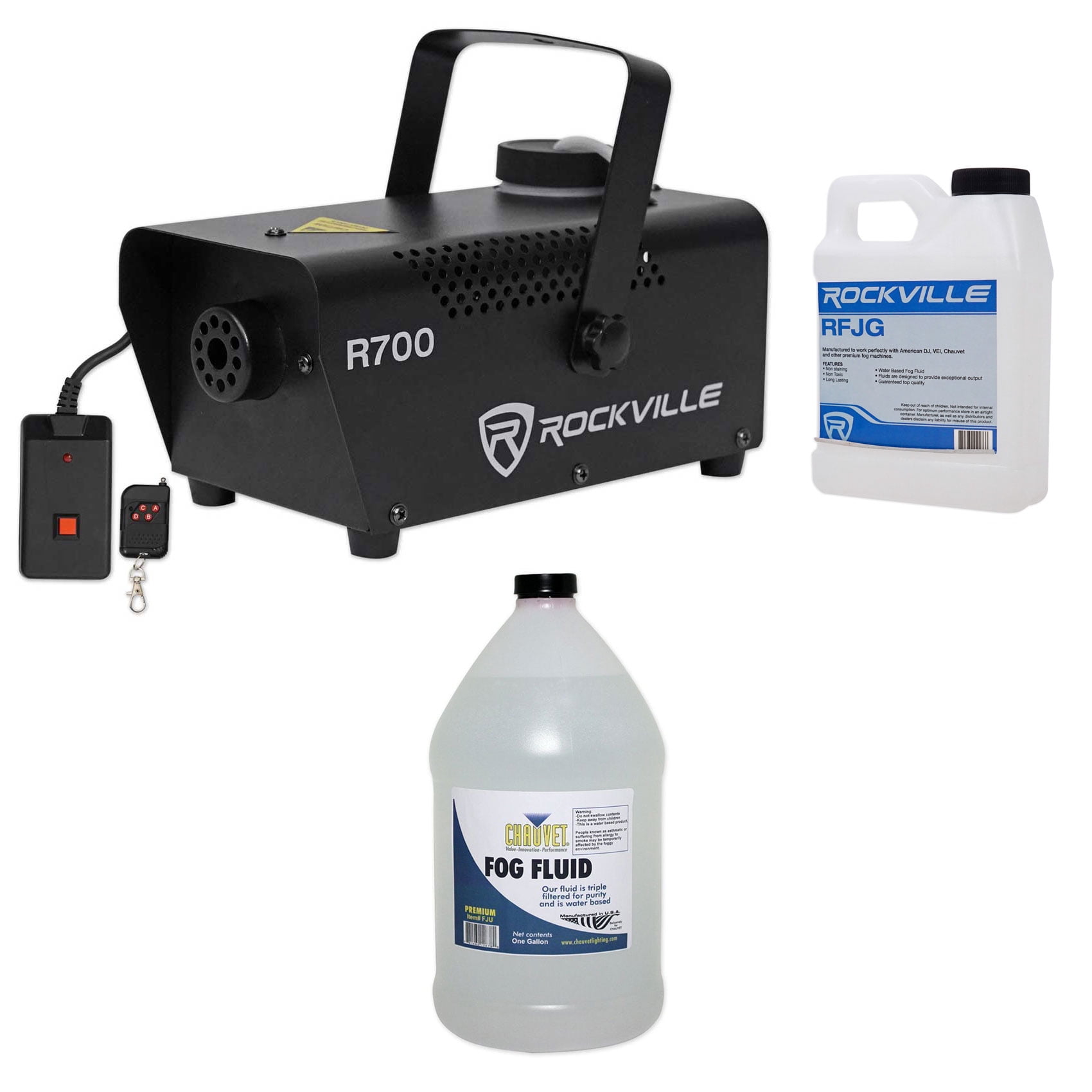 Rockville R700 Fog/Smoke Machine Fogger+Remote+Gallon of Chauvet Fog ...