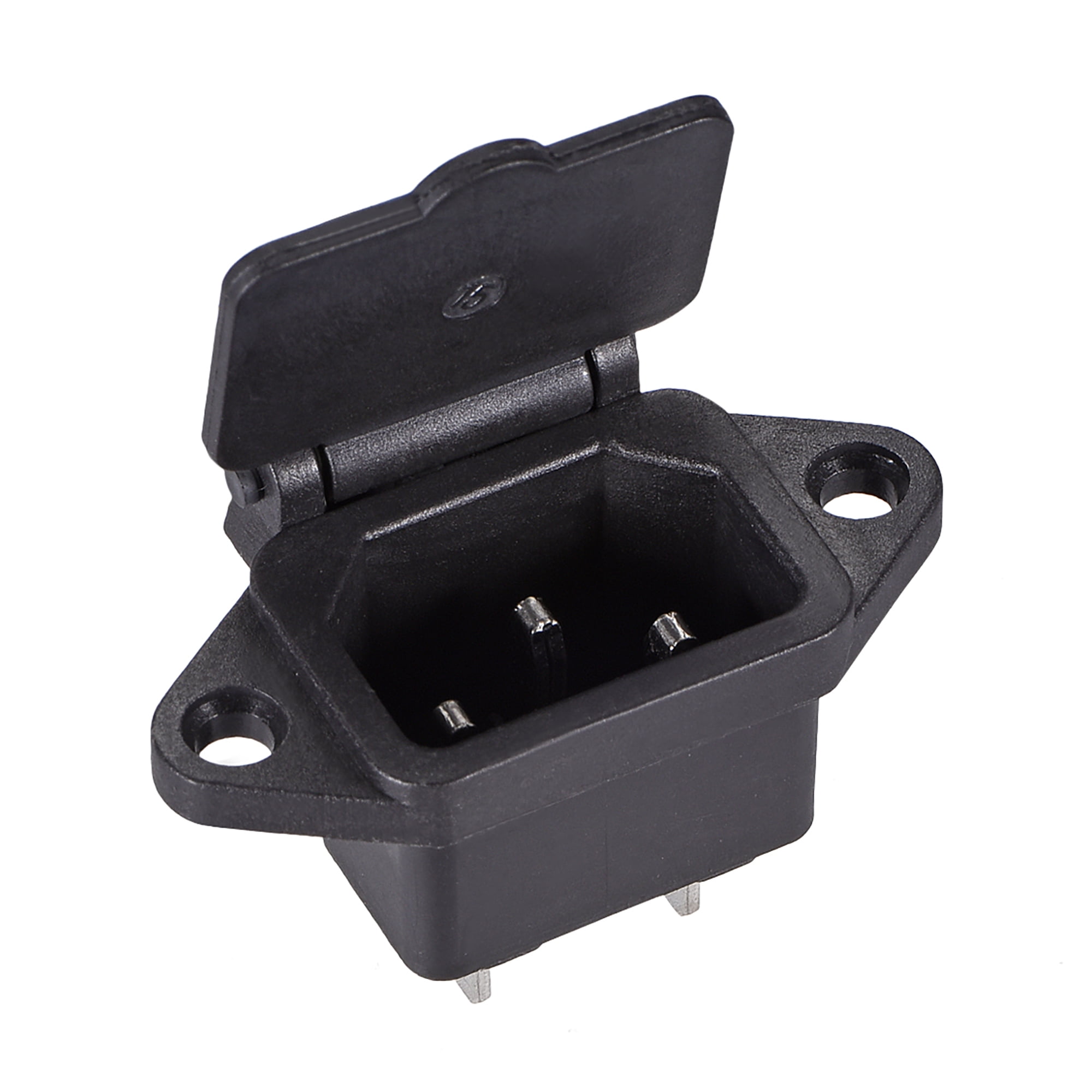 C14 Panel Mount Plug Adapter Ac 250v 10a 3 Pins Iec Inlet Module Plug Power Socket With Cover 5