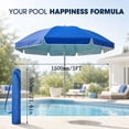 5Ft Three Folded Portable Beach Umbrella Windproof Tilt Pole Air Vent ...