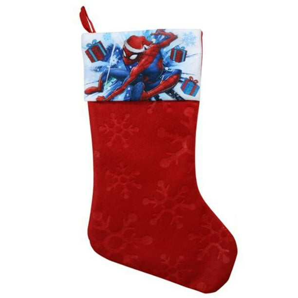 Spiderman Kids Felt Embossed Christmas Stocking 15.5 Inch Long ...