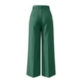 BiZtdJrK Women Solid Color Dress Pants Belted High Waist Dressy Work ...