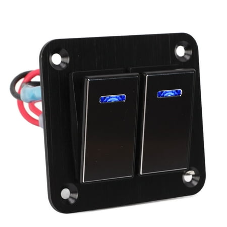 Marine Rocker Switch Panel, Pre Wired Toggle Switch Aluminum Alloy 2 ...