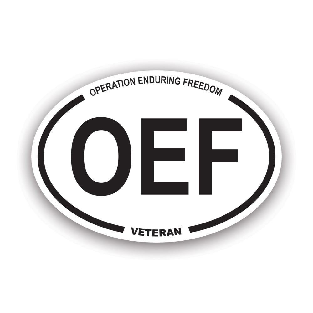 Operation Enduring Freedom OEF Oval Sticker Decal - Self Adhesive Vinyl ...