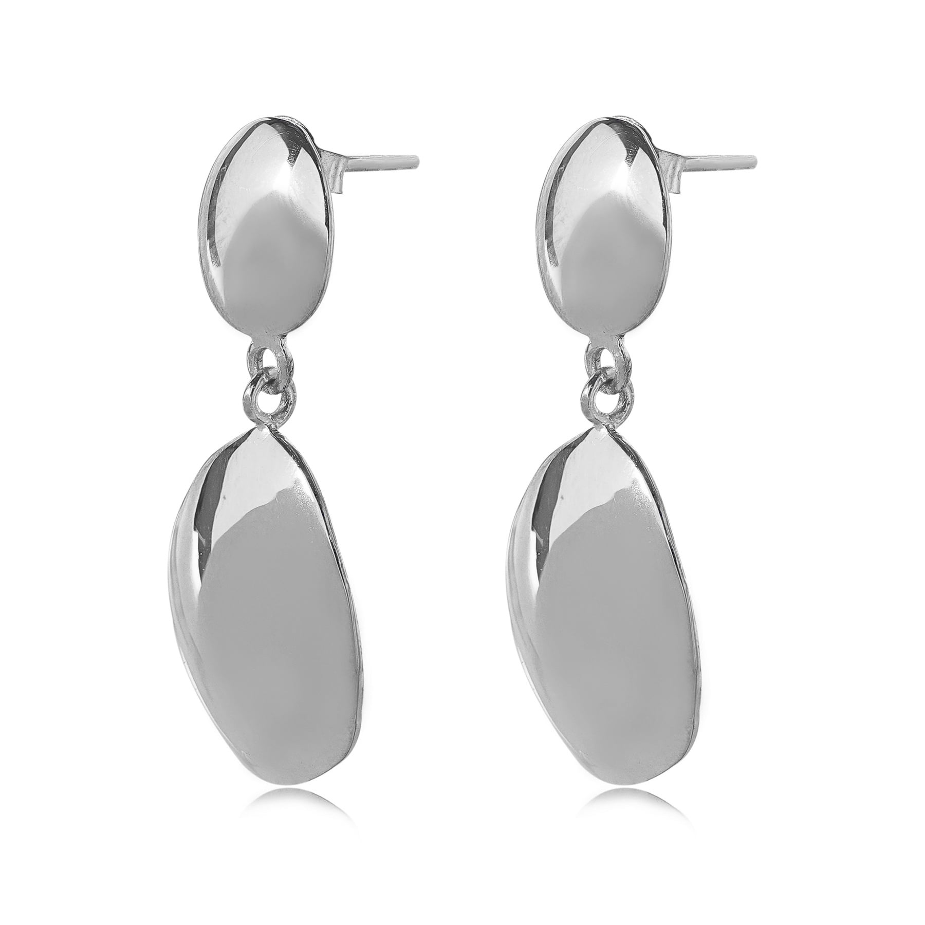 Click here for Jeenmata Lightweight Drop Earrings In White Gold P... prices