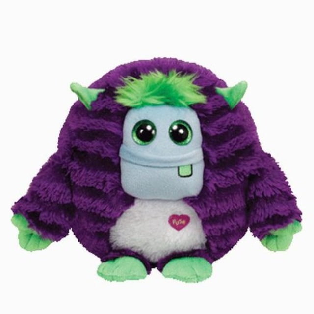 ty inc monstaz frankie the purple & green monster 5" plush toy ...