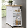 Pemberly Row Kitchen Cart with Spice Rack in White - Walmart.com