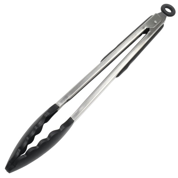 Chef Craft Premium Silicone Cooking Tongs, 12 inch, Black - Walmart.com