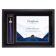 Wooden Graduation Shadow Box Frame with Cap & Tassel Holder, Diploma ...