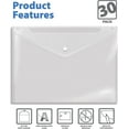 "Better Office Products XL Clear Reusable Plastic Envelopes, Snap ...