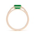 2wist Designs 18K Rose Gold Plated Solitaire Emerald Emerald Shape ...