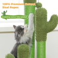 Cat Cactus Scratcher Featuring With 3 Poles And Interactive Dangling ...