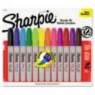 Sharpie Brush Tip Pens, Assorted Colors, 12 Count - Walmart.com
