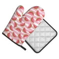 Vsdgher Cute Watermelon Oven Mitts and Pot Holders 2 pcs Set,High Heat ...