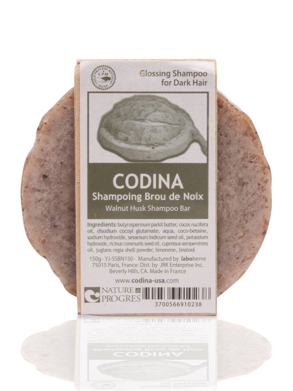 Codina Organic Walnut Husk Shampoo Bar, Nourishing shampoo for dark ...