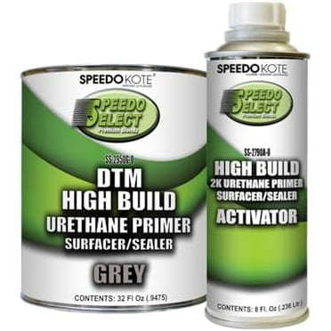 Speedokote High Build 2K Urethane Primer Gray Gallon Kit, Fast Dry ...
