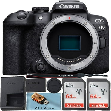 Canon EOS R10 Mirrorless Camera (Body Only) with 2 Pack SanDisk 128GB ...