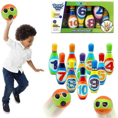 yayagoli Bowling,Kids Bowling Set Includes 10 Pins and 2 Balls Perfect ...