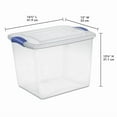 FORGE- Small Storage Bin, 27 Quart Clear Plastic Storage Container With ...