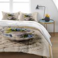4 Piece Duvet Cover Set Full, Spring Flowers Tea Cup Musical Score Soft ...