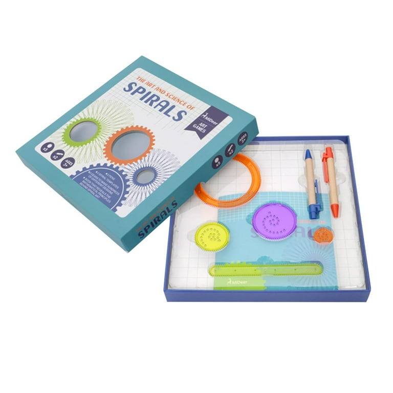 Spiral Art Set With Plastic Stencils