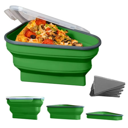 Portable Foldable Triangle Pizza Packed Lunch Box Kitchen Tool Storage ...
