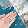 20Pcs 5 Style Stainless Steel Pendants Laser Cut Flower Stainless Steel ...