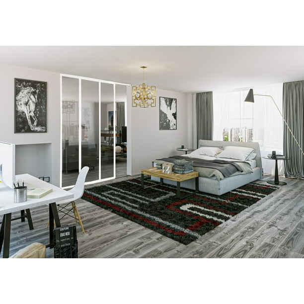 2 Panel Room Dividers Glass Doors 48 x 96 Inches ( 2-24" Panels ...