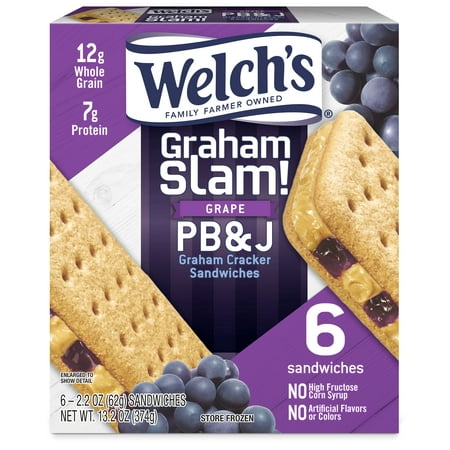 Welch's Graham Slam! Grape PB and J Graham Cracker Sandwiches - Walmart.com