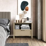 Novogratz Shay 1-Drawer Nightstand, Natural with Faux Rattan - Walmart.com