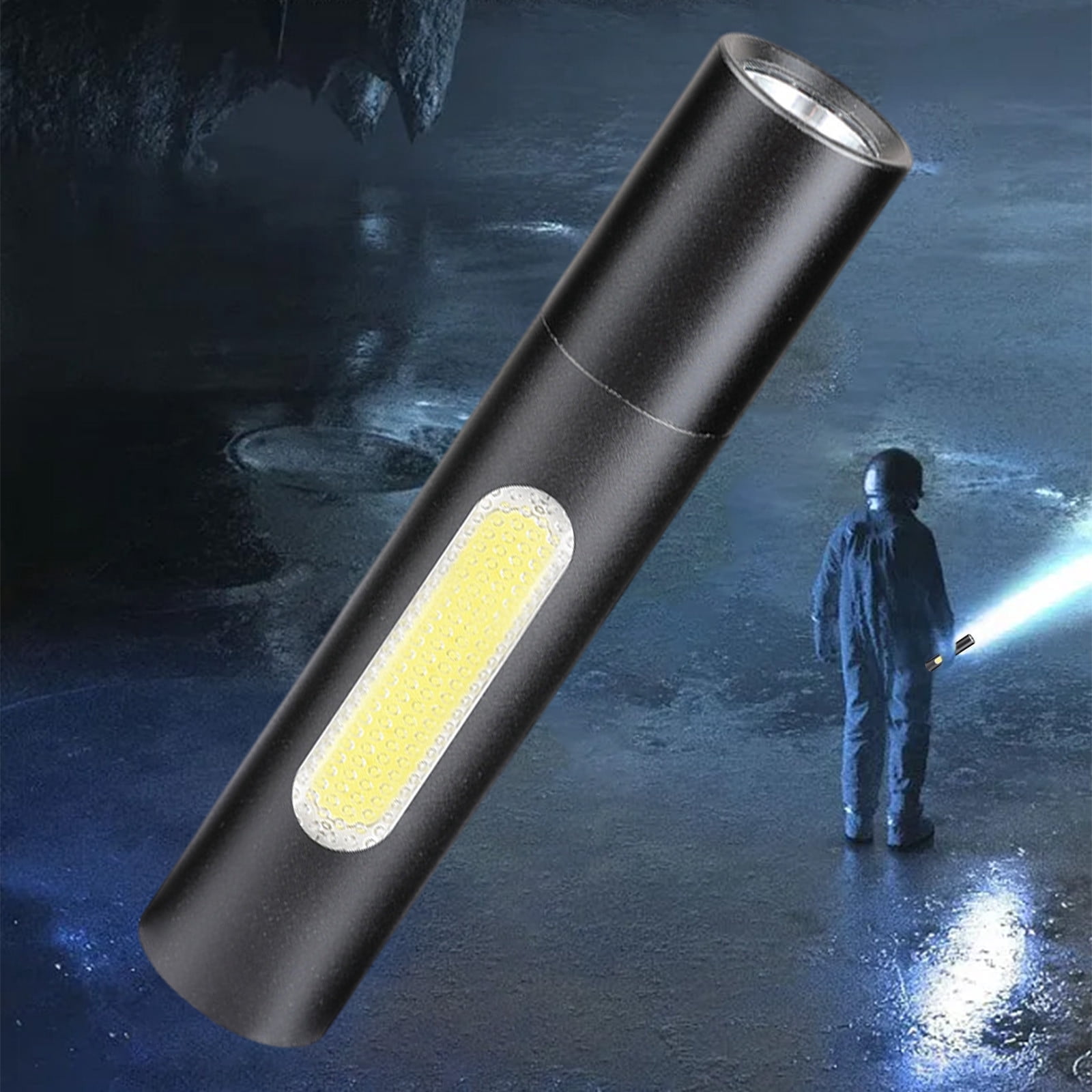 Linterna recargable ZKCCNUK, pequeña luz LED superbrillante, zoom ...
