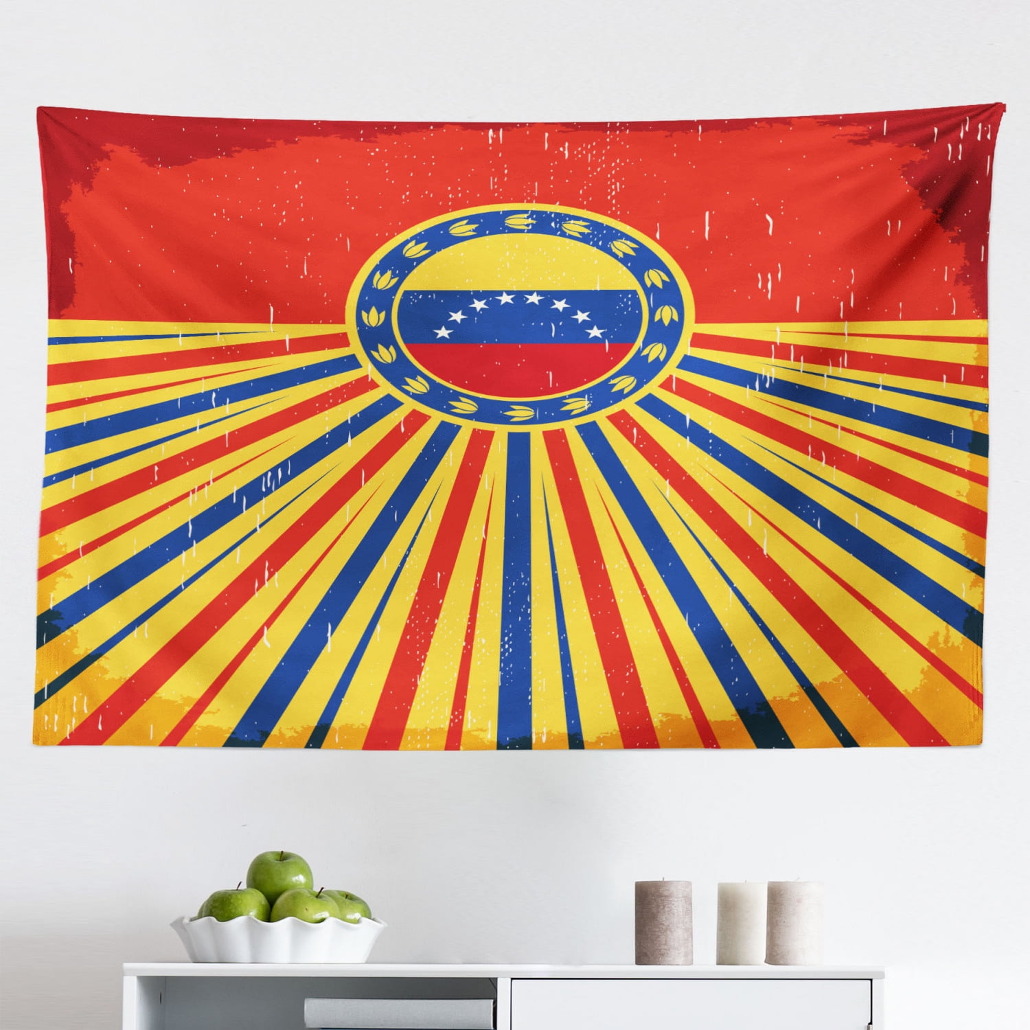 Venezuela Tapestry, Print of Professional and Detailed North and South ...