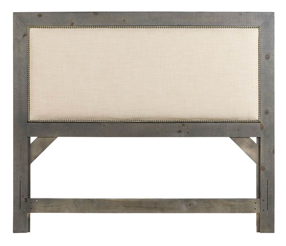 Queen Upholstered Headboard in Gray and Distressed Dark Gray - Walmart.com