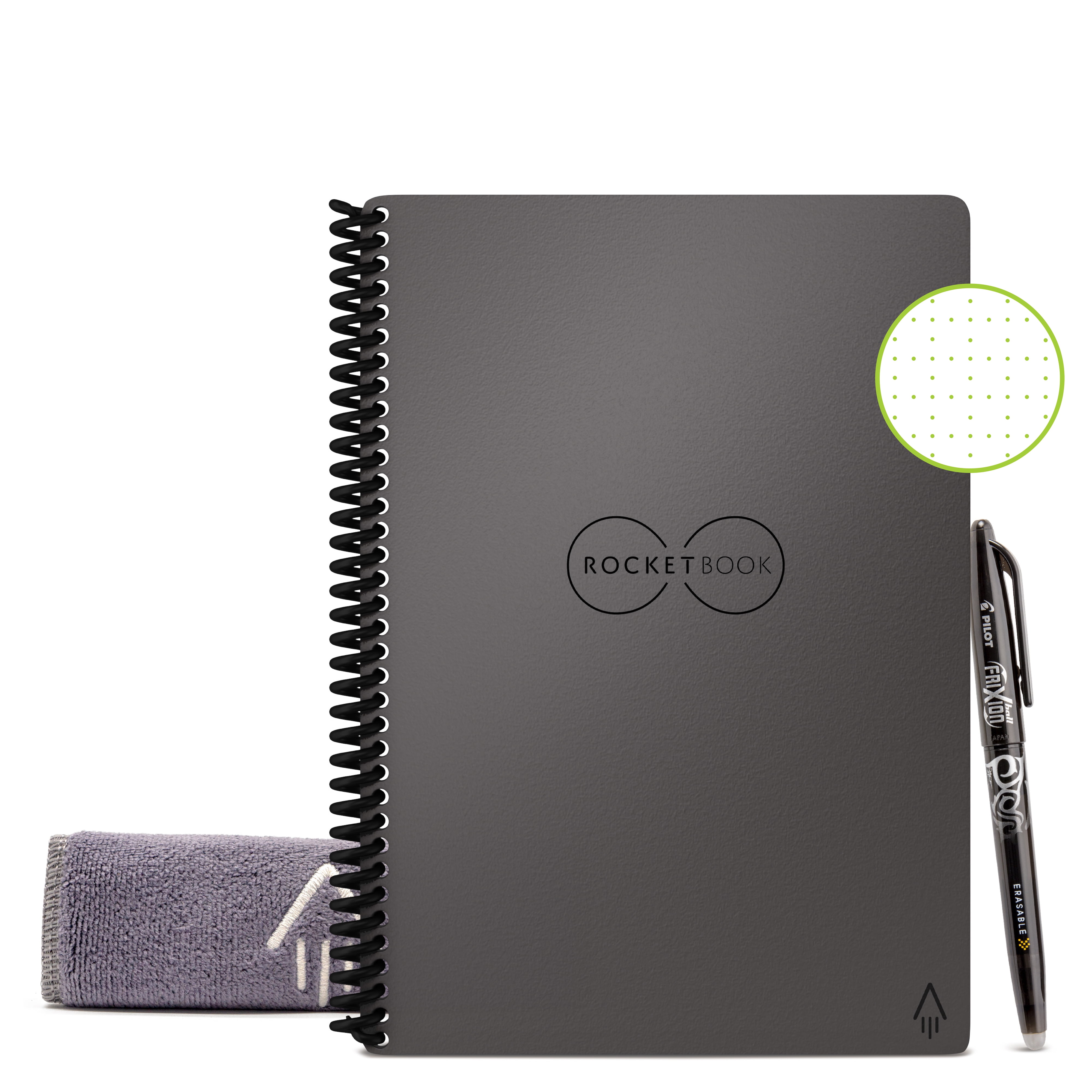 Rocketbook Core Smart Reusable Spiral Notebook, Executive Size Eco ...