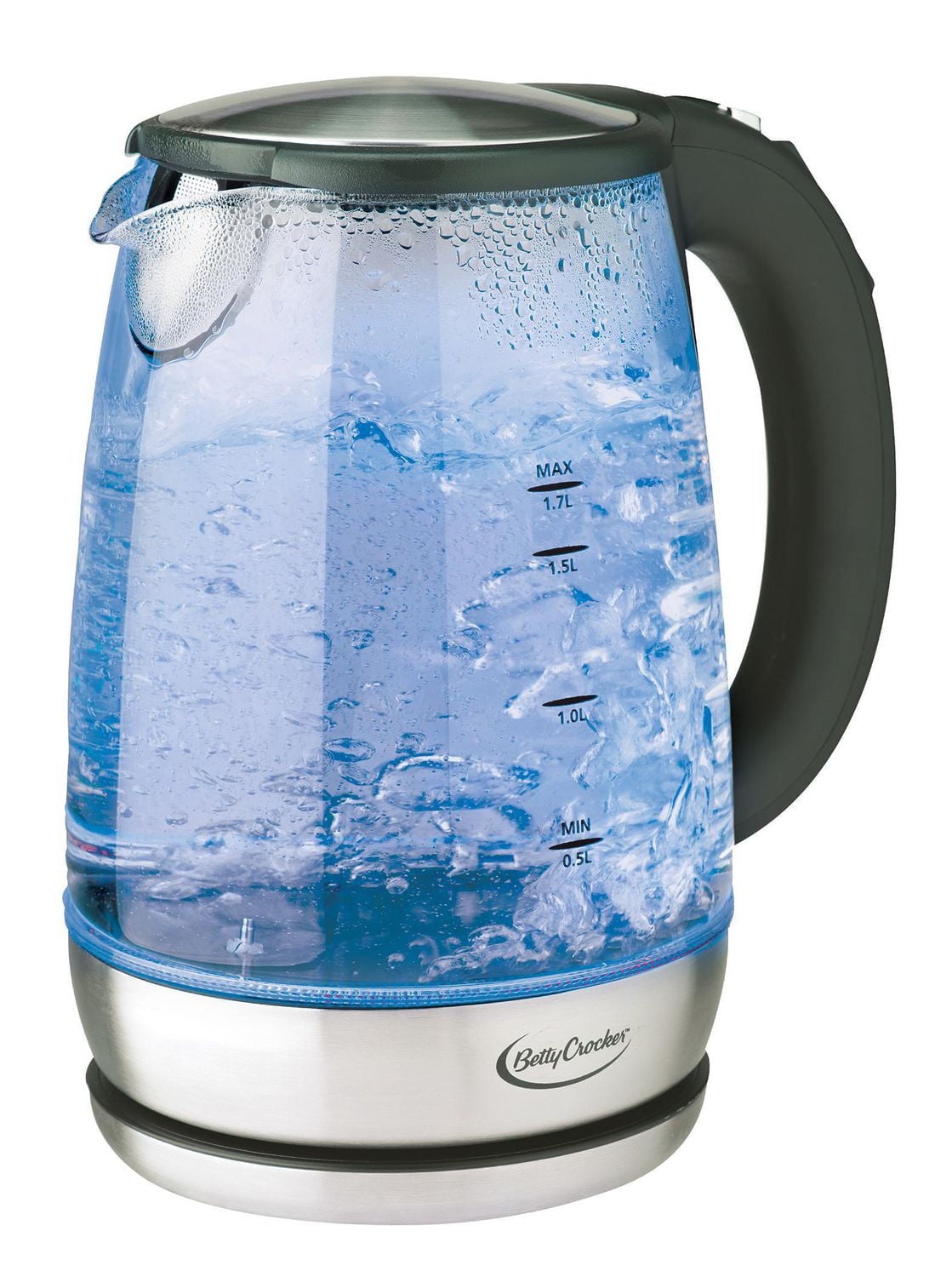Betty Crocker 1.7L Glass Colour Changing Cordless Electric Kettle ...