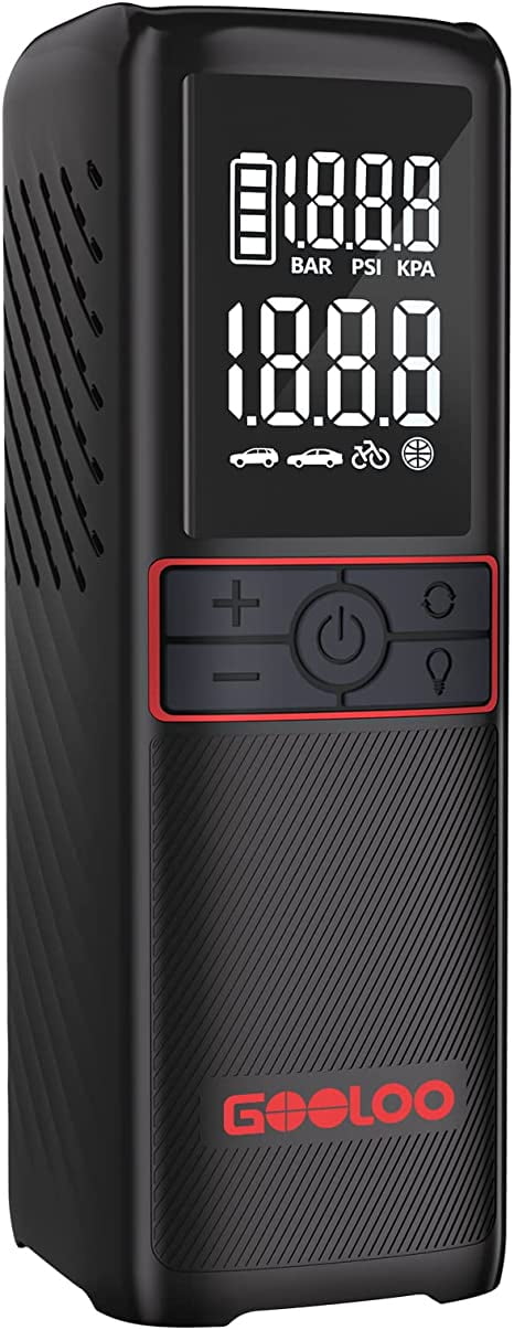 GOOLOO GT160 Tire Inflator Portable Air Compressor,160PSI 7500mAh ...