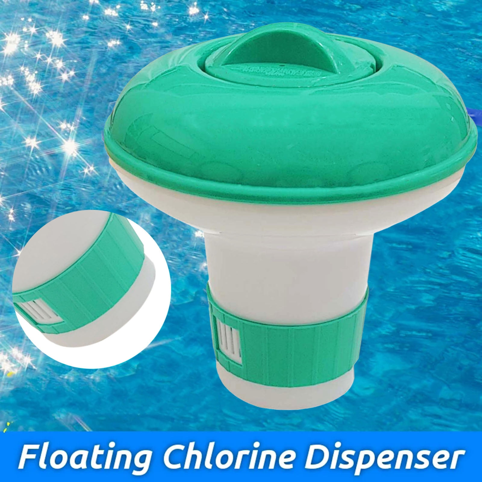 UDIYO Pool Supply Pool %26 Spa Floating Chlorine %26 Bromine 1" Tablet ...