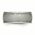 Titanium Polished 9mm Textured Rounded Edge Ring - Walmart.com