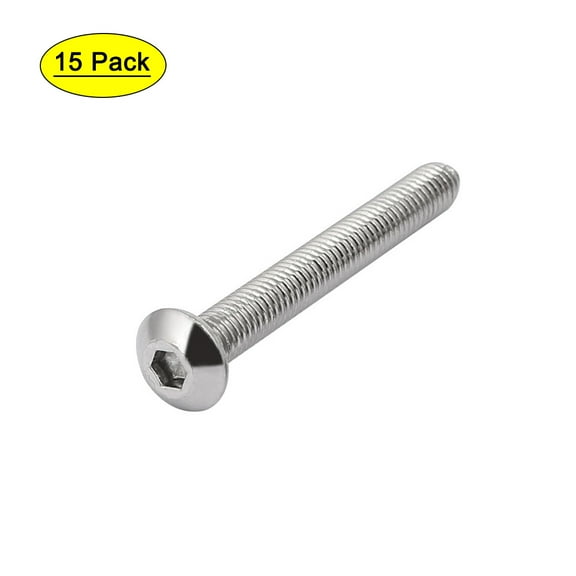 PHYSUN-50Pcs #10-24 x 3/4" Button Head Socket Cap Screws Allen Hex ...