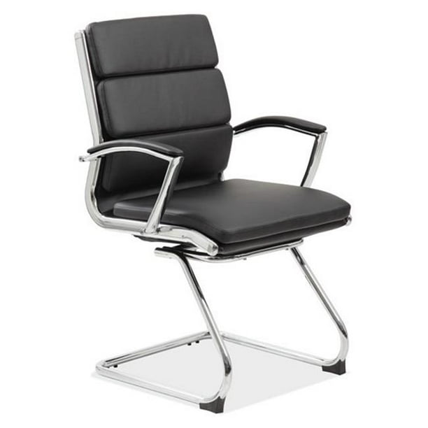 Office Source 1509CHMBLK Black Executive Sled Base Guest Chair with ...