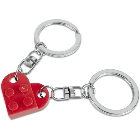 Best Friend Keychain Brick Keychain for Couples Friendship Split Heart ...