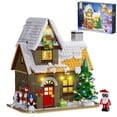 NEW Winter Christmas Snow House Building Block Set with LED Light,Ideas ...