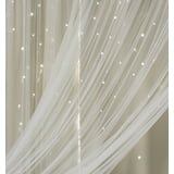 Star Cut-out Blackout Window Panel Pair White 50x63X2 - Walmart.com